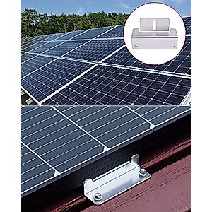 FUTRPOW Solar Panel Mounting Brackets,8 Units Aluminum Solar Panel Mount with Nuts Bolts,Solar Panel Mounting Z Bracket for RV Trailer Boat Yacht Wall Off Gird Roof Installation Solar Panel Brackets