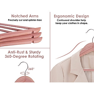 StorageWorks Coat Hanger, Cedar Wood Clothes Hanger, Natural Wood Hangers for Shirts, Jackets, Pants, Coats, Suits, Sweaters, 20 Pack