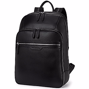 BOSTANTEN 20 inch Carry On Luggage Airline Approved ＆ Genuine Leather 15.6 inch Laptop Backpack Casual Backpack Travel Bag