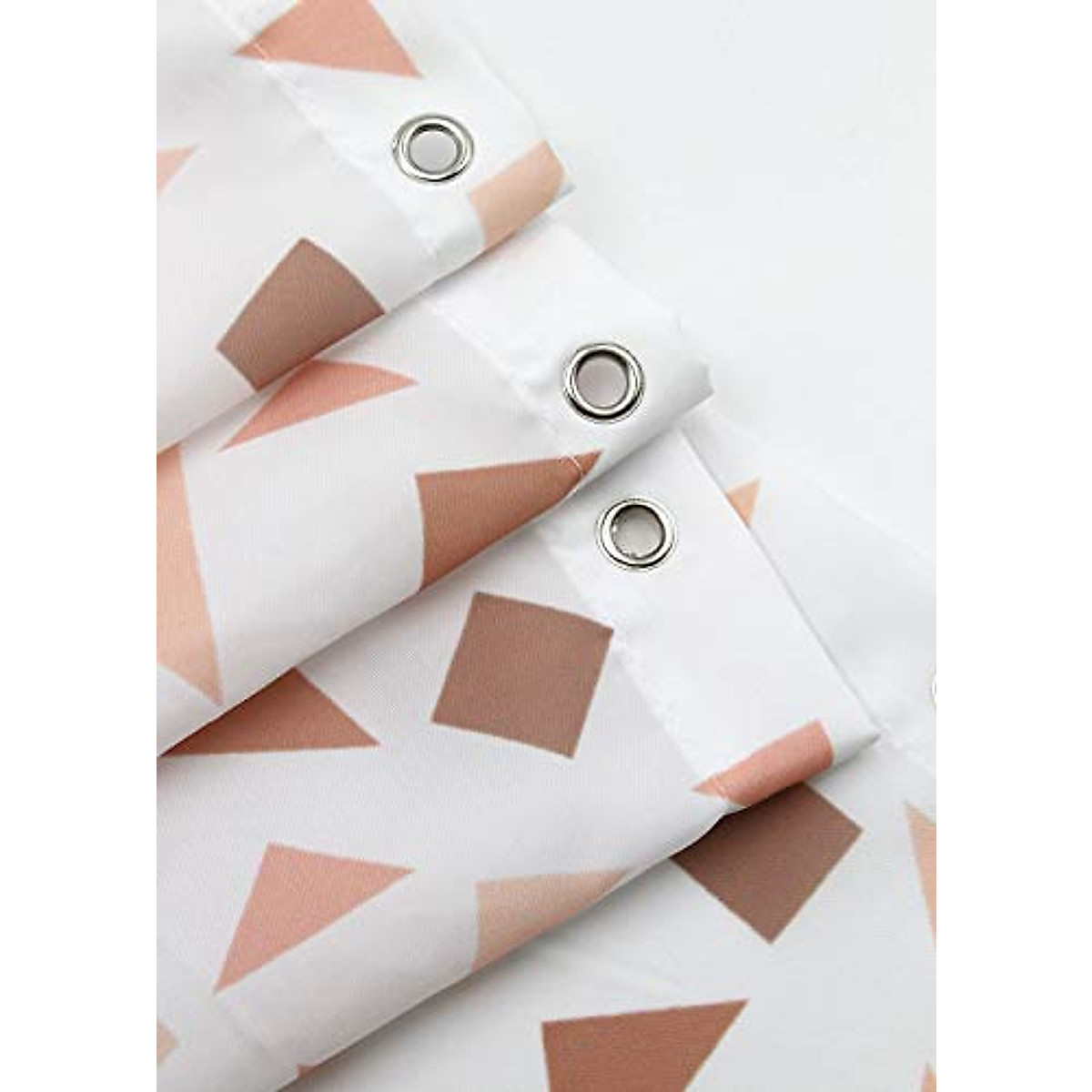 SUMGAR Mothers Day Shower Curtain Pink Love Rose Gold Shower Curtains for Bathroom, Cute Elegant Girl Bath Stall Decoration Geometric Shower Curtains Set with Hooks, 72 x 72 inch