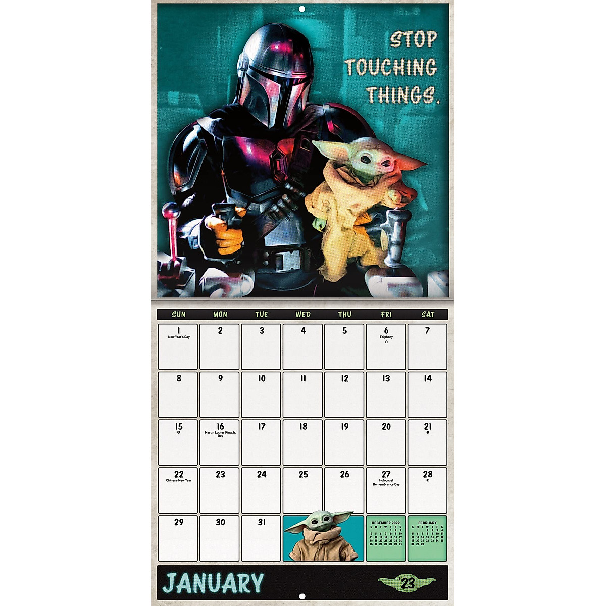 2023 Star Wars: The Mandalorian - The Child Wall Calendar