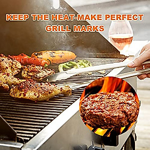 Utheer Cooking Grates for Nexgrill Replacement Parts 720-0882A Evolution Infrared Plus 5-Burner, Stainless Steel Solid Rod Grill Cooking Grids for Nexgrill Gas Grill Parts with Side Burner, Set of 3