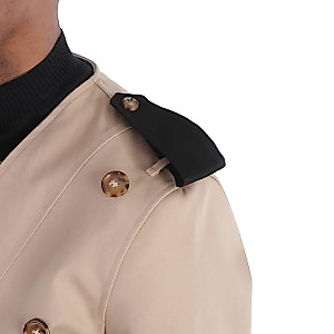 BURBERRY Men's Black Epaulette Shoulder Detail