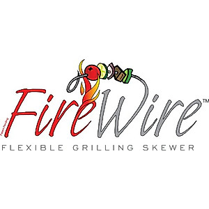 Fire Wire FWG904 Stainless Steel Flexible Grilling Skewer, Set of 2, 31-inches, Metallic