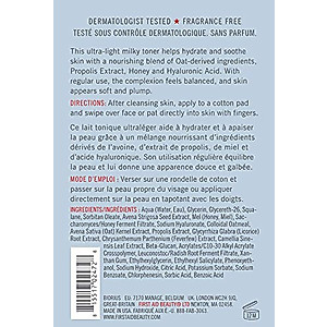 First Aid Beauty Ultra Repair Wild Oat Hydrating Toner, Alcohol-Free Calming Toner