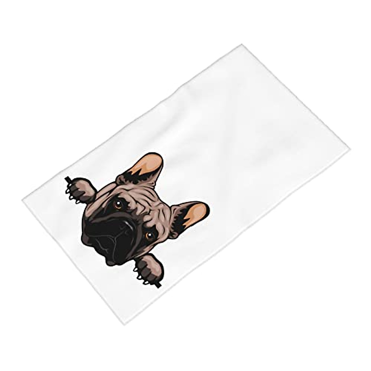 French Bulldog Hand Towels Set of 2, Super-Absorbent Soft Kitchen Fingertip Bath Towels for Bathroom Beach Gym Hotel Salon Spa Sport 27.5x15.7 Inch