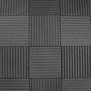 Soundproofing Acoustic Studio Foam - Wedge Style Panels - 12"x12"x1" Tiles - 6 Pack - DIY Acoustic Treatment for Recording Studio, Podcasting, Voice Over Vocal Booths, and More