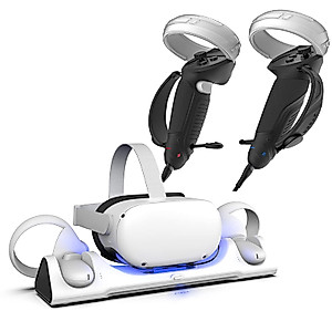ZYBER Charging Dock, Rechargeable Controller Grips for Meta Quest 2