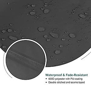 STEECA Patio Waterproof Umbrella Cover - Outdoor Market Parasol Cover with Zipper Fits Umbrella Up to 12 Feet, Black