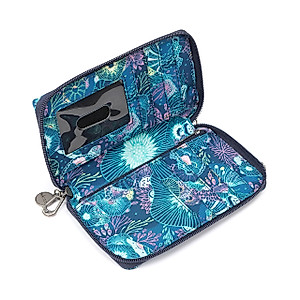 Sakroots Salinas Smartphone Crossbody in Eco-Twill, Removable Adjustable Crossbody Strap, Royal Blue Seascape