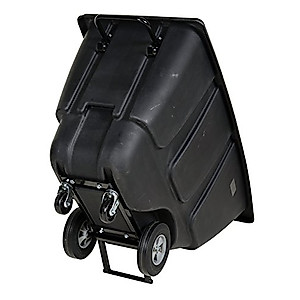 Vestil TDT-50-LD-BLACK Plastic Light Duty Tilt Truck 1/2 Cubic Yard 450 Lb. Capacity Black