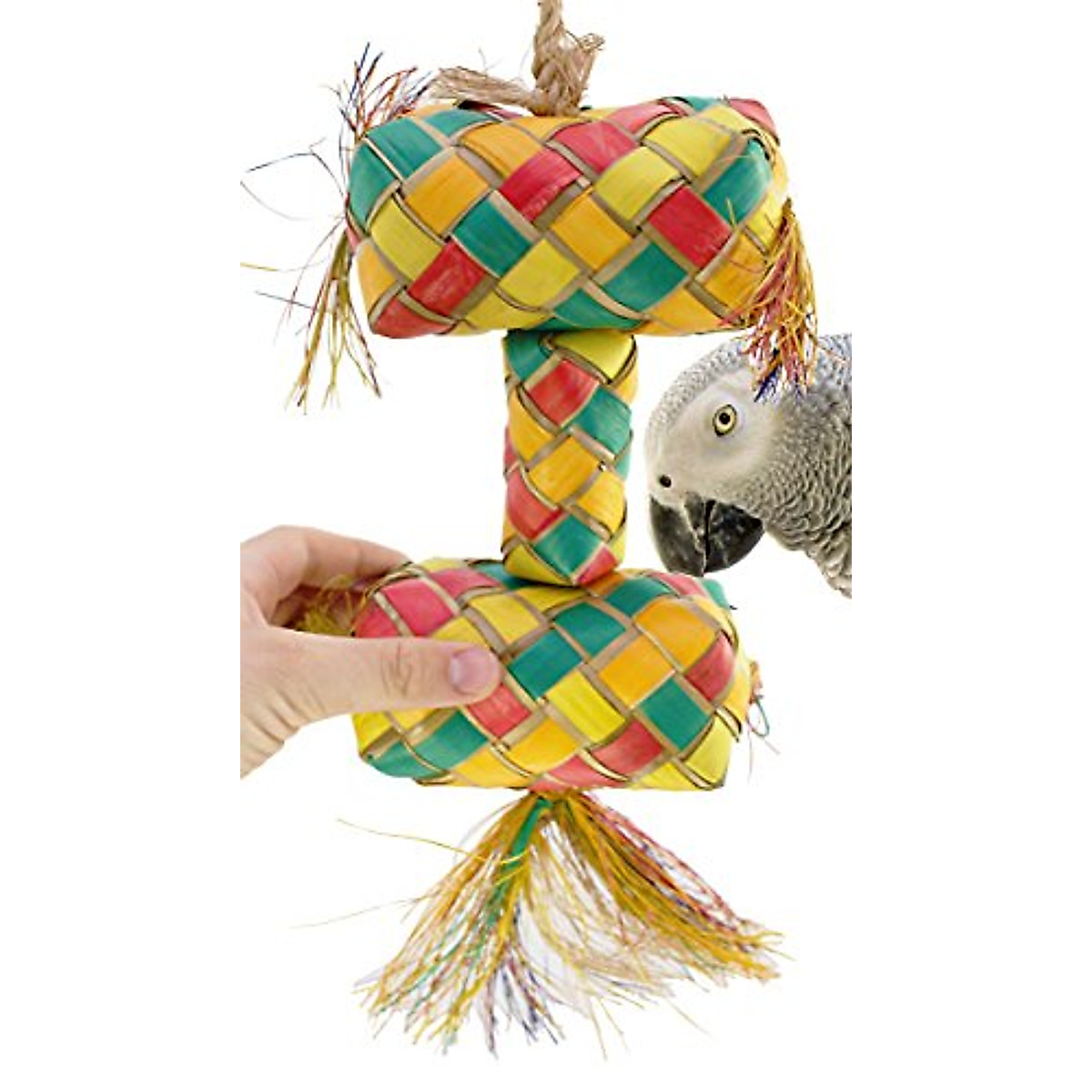 03421 Extra Large Stacked Pinata Bird Toy Cage Toys Cages Foraging Chew Shredder.