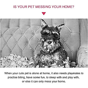 Generic MEETCARE Plush Dog Toys for Small Medium Dogs, Interactive Toys with Squeaky Sound, Soft and Comfortable, Perfect for Pet Training and Playing (Rhinoceros)