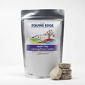 Apple Chip Calming/Focus Cookies - Natural Horse Supplements for Calming & Focus, 30 Cookies