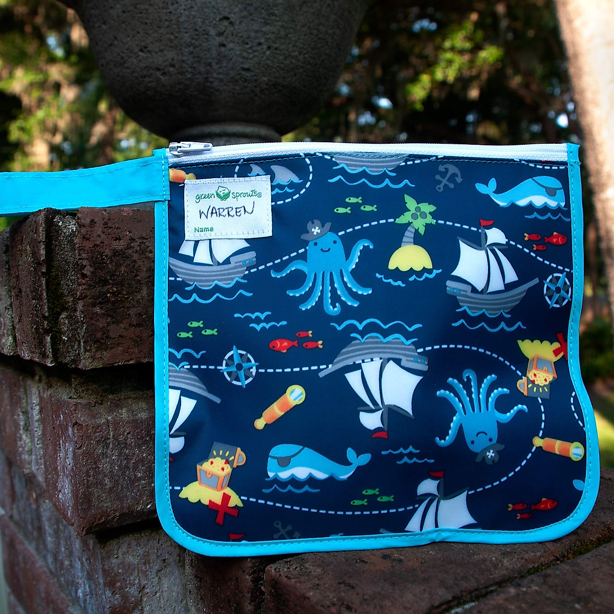 green sprouts Reusable Insulated Sandwich Bags (2 Pack) | Holds Food, Utensils, Wipes & More | Keeps Food Fresh | Food-Safe, Waterproof, Easy-Clean Material