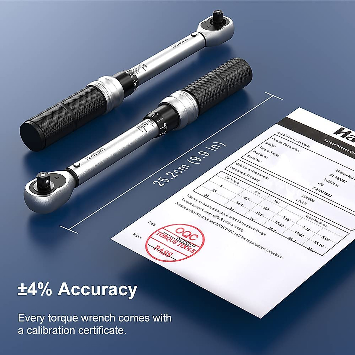 1/4" Torque Wrench Handife 5-25 Nm Drive Click Torque Wrench Set Bike Maintenance kit 1/4 Inch High Precision Repair Spanner Key with Double Scale, Two-Way Ratchet with Wrench Socket Bit Extension Bar