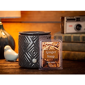 Ginger Snap - Crisp Ginger Cookie Scented Melt- Maximum Scent Wax Cubes/Melts- 1 Pack -2 Ounces- 6 Cubes Gift for Women, Men, BFF, Friend, Wife, Mom, Birthday, Sister, Daughter, Long Lasting Wax Tart