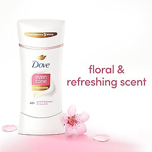 Dove Even Tone Antiperspirant Deodorant Stick Peach Blossom & Rice Milk 3 Count 2.6 oz