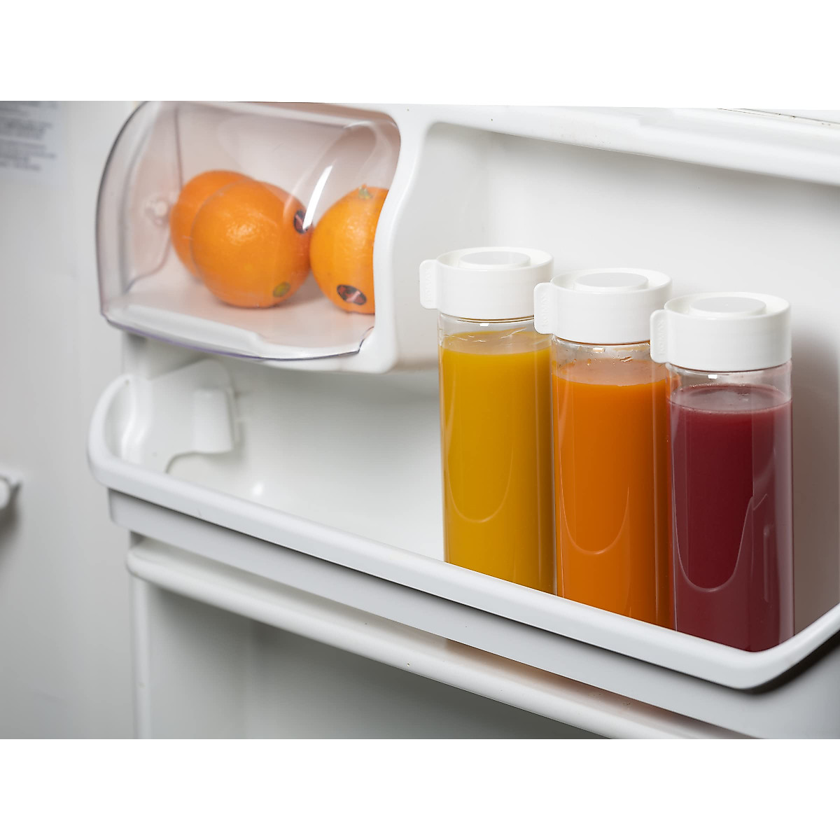 Komax Juice Bottles 18.5-oz | Set-of-6 Reusable Juice & Smoothie Bottles | Premium BPA-Free Plastic, Shatterproof, Leakproof, Freezer & Dishwasher Safe | Wide Mouth Juice & Smoothie Containers