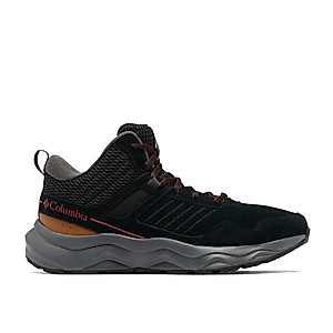 Columbia Men's Plateau Venture Mid, Black/Red Element, 11.5