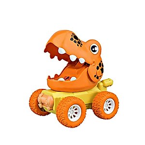 ZHFUYS Dinosaur Toy,Press & go Dinosaur Toy car Push and go car Toy for Kids 2 3 4 5 Year Old Boys Girls(Wheel Color Random)