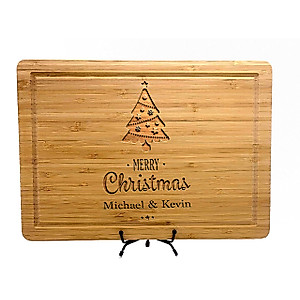 Merry Happy Christmas Tree Design Decorations for Kitchen, Personalized Gift for Couples and Family, Engraved Christmas Home Decor and Cutting Board, Christmas Gift for Grandma, Mom, Mother, Mama