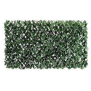 ColourTree Expandable Rectractable Faux Artificial Ivy Trellis Hedge Fence Screen Privacy Screen Wall Screen - Commercial Grade 150 GSM - Heavy Duty - 3 Years Warranty (2, Double Sided Leaves)