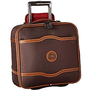 DELSEY Paris Chatelet Soft Air Luggage Under-Seater with 2 Wheels, Chocolate, Carry-on 16 Inch