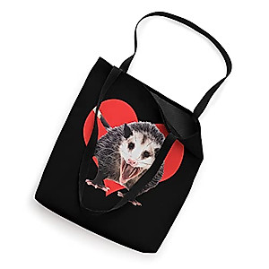 I Love Possums & Opossums - Red Heart Funny Possum Lover Tote Bag
