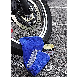 Detailer 365 Ultraplush Premium Microfiber Towels 850 GSM Thread Count for Ultra Smooth Polishing and Drying | Super Absorbent with Silk Lined Border (6 Pack, Blue/Grey 16" x 16")