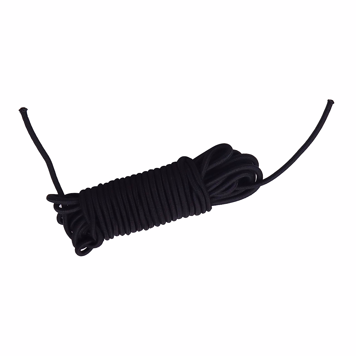 METER STAR 3/16" x20 Feet Black Elastic Cord Elastic Nylon Cords Kayak Deck Stretch String Rope & Tie Down Trailer Strap,Gravity Chair, Marine Grade (Black, 3/16" x20Feet)