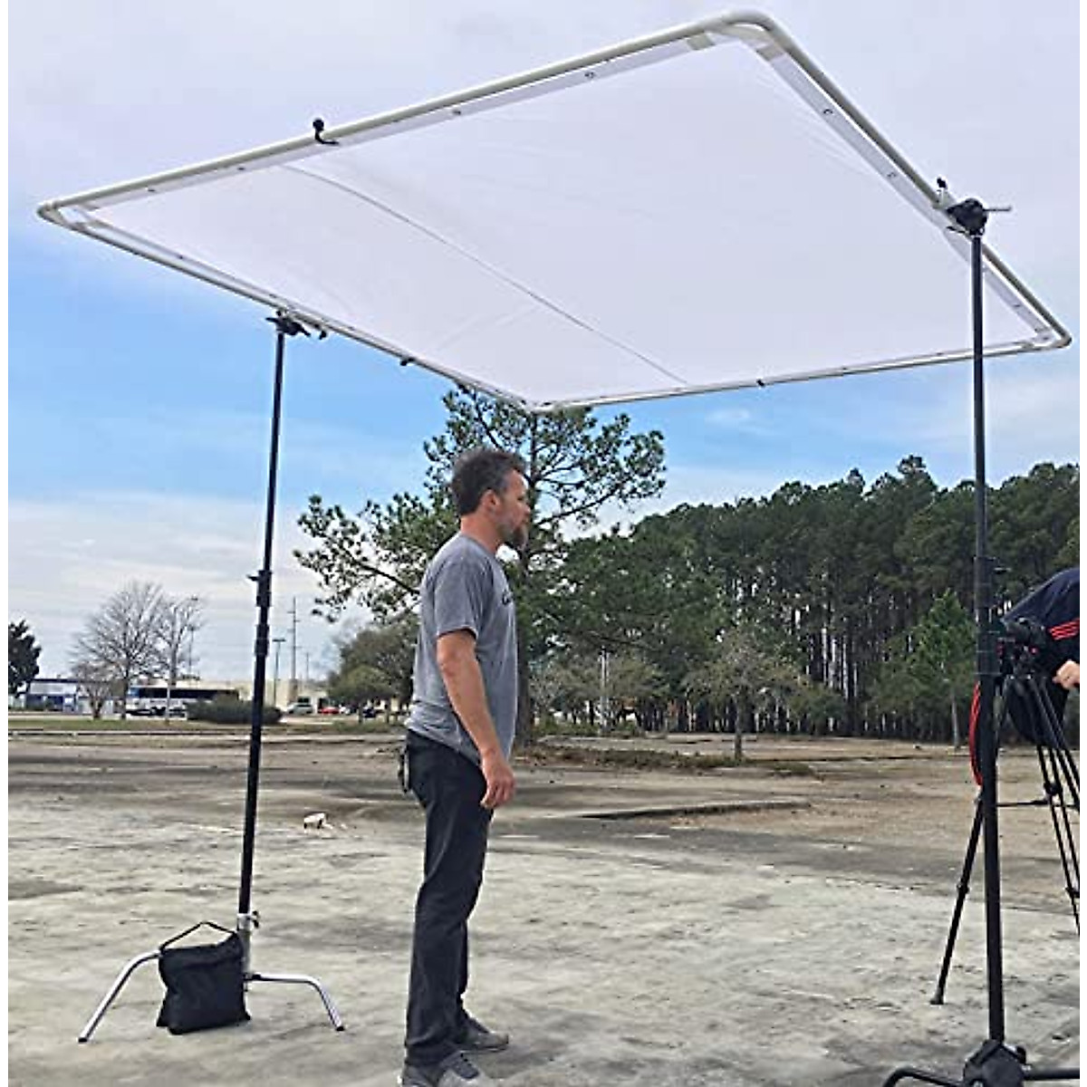 Glide Gear BFS 100 Photography Video Butterfly Frame 3 in 1 Collapsible Light Silk Scrim Lighting Diffuser 4x4 / 6x6 / 8x8