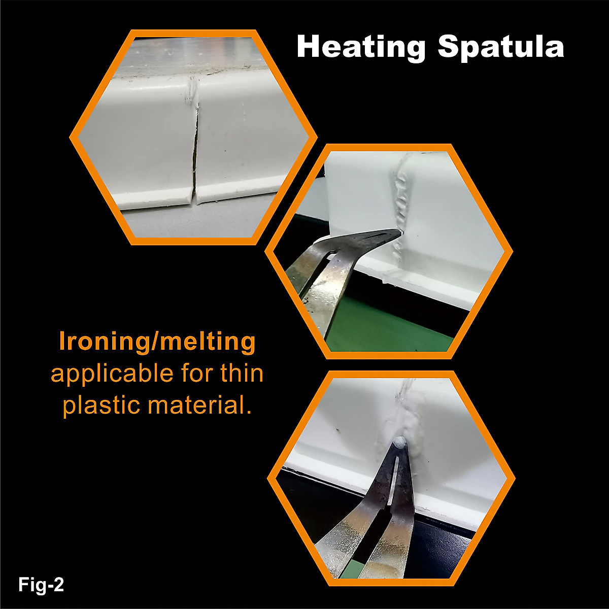 BOSJOB 110W Plastic Welder Kit with Patterned Spatula and 4 Types of Hot Staples for Car Bumper Repair and Kayak, Thin Plastic and All Kinds of Cracks and Holes.