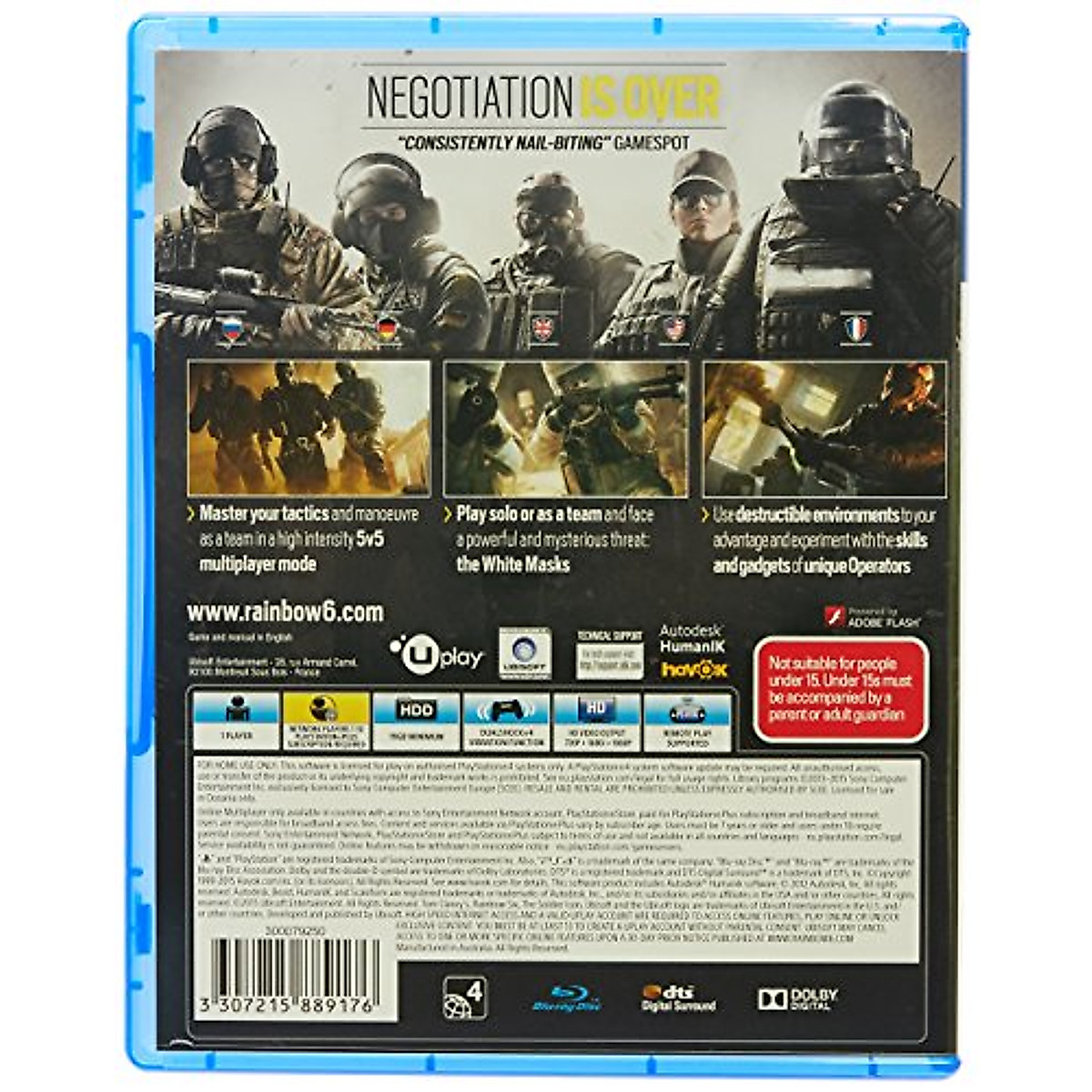 Tom Clancy's Rainbow Six Siege PS4 Playstation 4