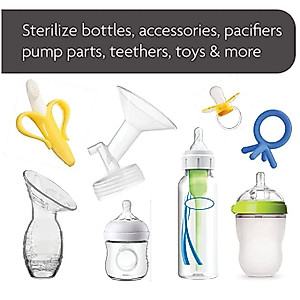 Baby Brezza Baby Bottle Sterilizer and Dryer Advanced – Electric Steam Sterilization Machine – Universal Sterilizing for All Bottles: Plastic + Glass + Pacifiers + Breast Pump Parts - HEPA Filtration