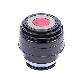 Travel Cup Vacuum Flask Lid Drinkware Mug, Universal Vacuum Flasks Lid Drinkware Thermose Accessories(4.5cm Black red)