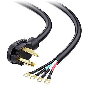 Cable Matters 4 Prong Dryer Cord 10 ft (30 AMP Appliance Power Cord with Dryer Plug, Dryer Power Cord) - 10 Feet (NEMA 14-30P to 4-Wire)