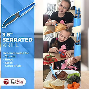 TruChef Kids Knife Set For Cooking and Kids Cut Resistant Gloves (Small) Bundle