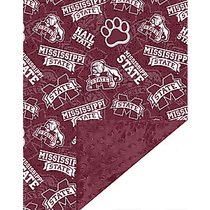 Future Tailgater Mississippi State Bulldogs Minky Blanket Throw 36"" L x 28"" W