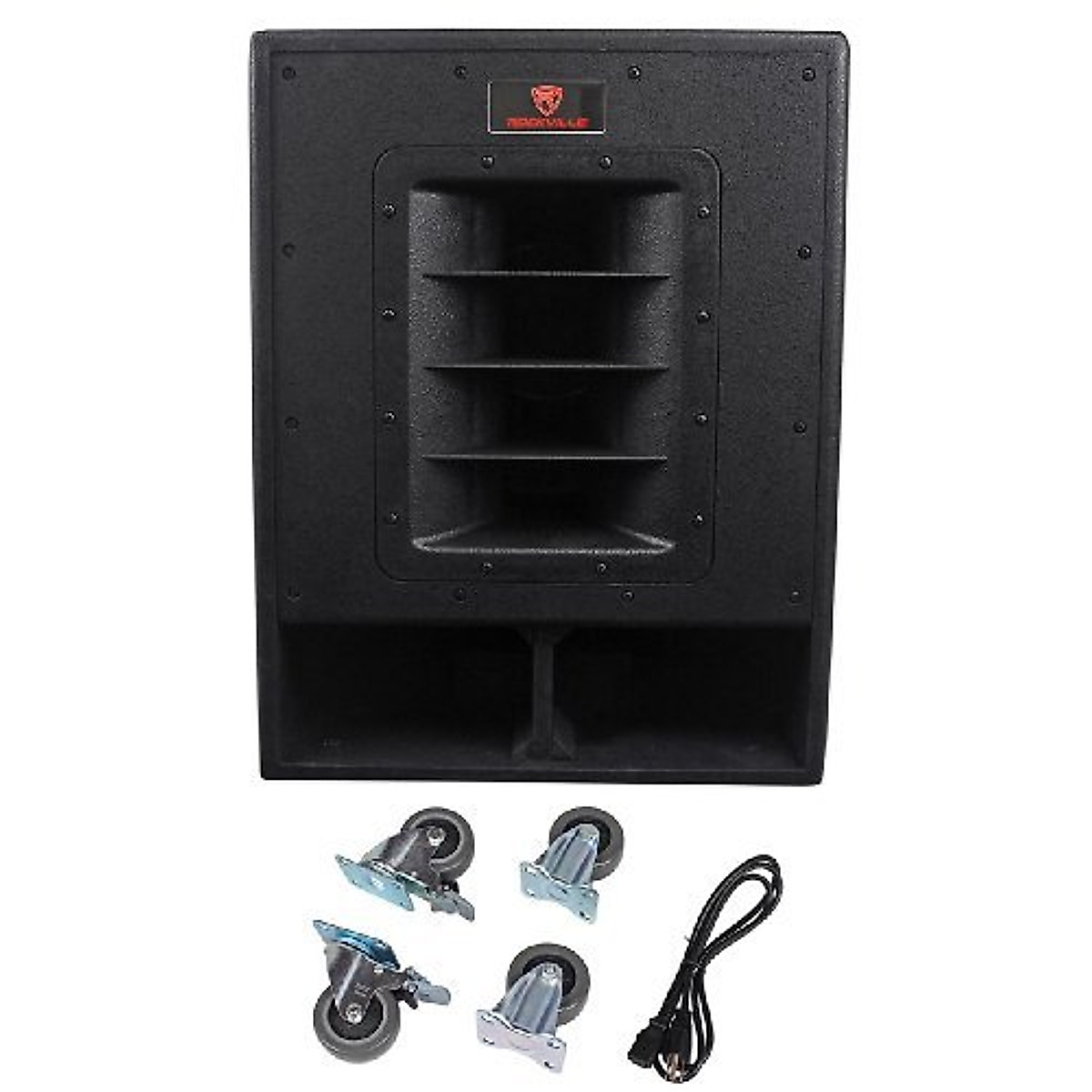 Rockville RBG15FA 15" 2400w Active Powered Pro Subwoofer Folded Horn PA/DJ Sub, Black