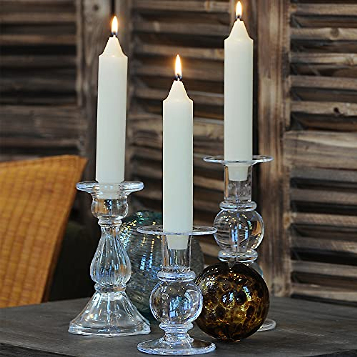 Root Candles Unscented Smooth Collenette 9-Inch Dinner Candles, Box of 4, White