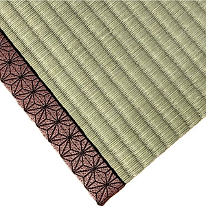和楽美 Warabi Tatami mat for Living Room, Mattress, Rug,Portable Mattress,Japanese Bed, Rush Igusa Made in Japan 33.5in×33.5in (Asanoha)