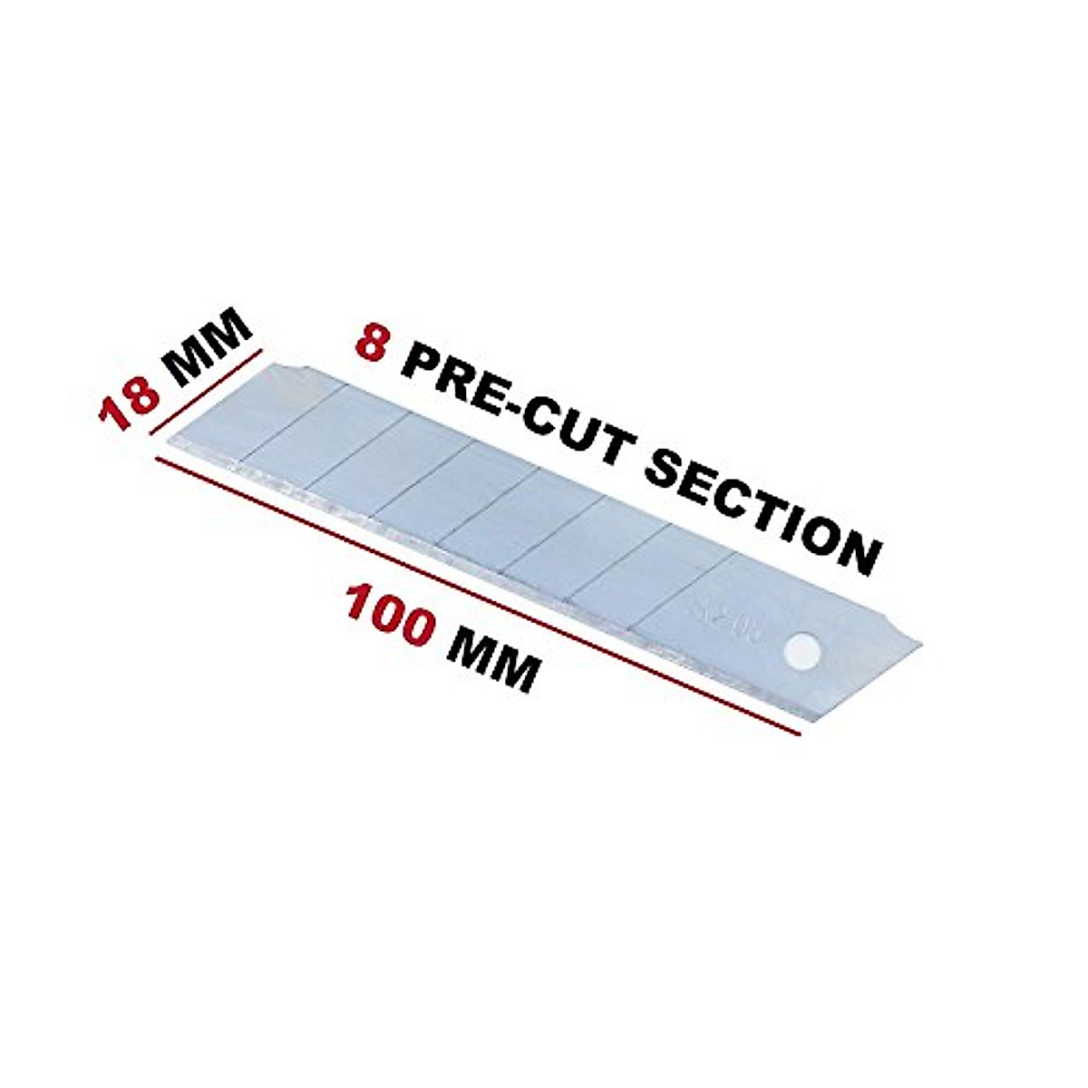 Kutir Box Cutter Utility Knife Replacement Blades (Pack of 10) - Heavy Duty SK2 Metal 18mm Snap-Off Blade - For Retractable Utility Knives - Stays Sharp 3X Long - Suitable for Cardboard, Carpet, Rope