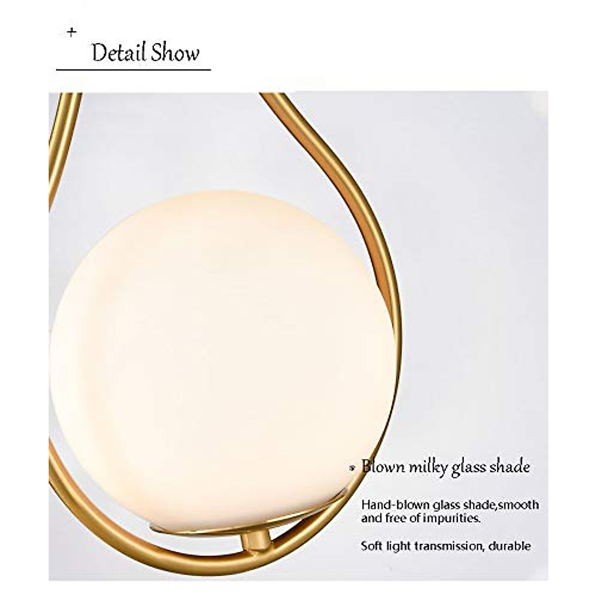 HOLKIRT Mid-Century Globe Wall Sconce Lamp Modern Vanity Wall Light Fixture Brass Finish