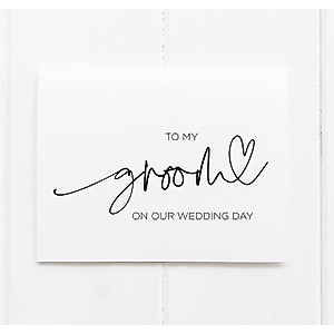 To My Groom on our Wedding Day Card from Bride Black and White Modern Wedding