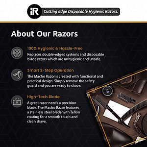 Professional Straight Razors for Men - 100 Disposable Straight Edge Razors Featuring Stainless Steel Blade w/Blade Guard - Essential Barber Accessories for Close Shaving and Grooming by Better Barber