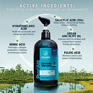 Severe Flaky Psoriasis Natural Serum and Shampoo 13.5 fl oz with Salicylic Acid Set