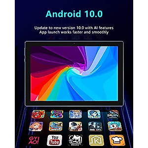 Tablet Android 10 inch Tablet PC 2GB+32GB 6000mAh Battery Quad Core HD Touch Screen Tablets Computer, WiFi BT Google Play.