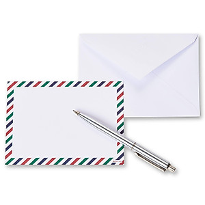 American Greetings Blank Note Cards with Envelopes, Kraft, Red, Green and Blue (200-Count)