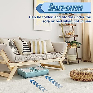 Storage Bins with Lids, Stackable Storage Bins for Closet Organizers and Storage, Collapsible Storage Bins with Wheels, Folding Storage Boxes, Plastic Storage Bins for Office, Home Storage (7.2Gal-1-Pack, Blue)